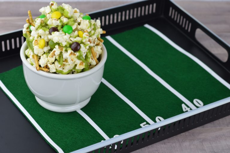 Game Day Marshmallow Popcorn - My Big Fat Happy Life